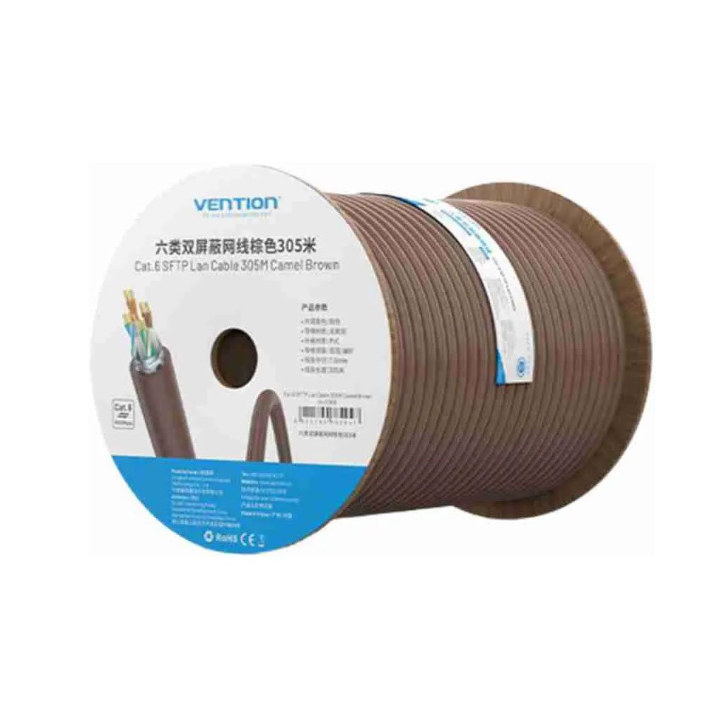 Vention 305m Cat 6 S/FTP Ethernet LAN Cable – Camel Brown | Tronik ...